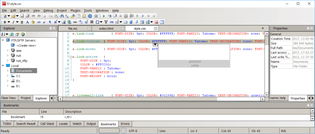 Free Php Html Css Javascript Editor Codelobster Ide Windowstechno